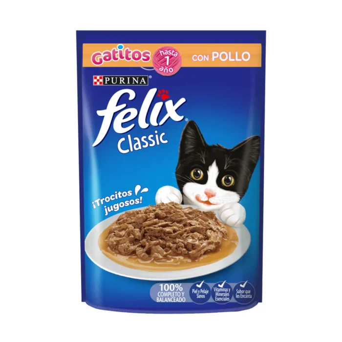 Pouch Felix Classic Gatitos con Pollo • Centro Veterinario San Martín